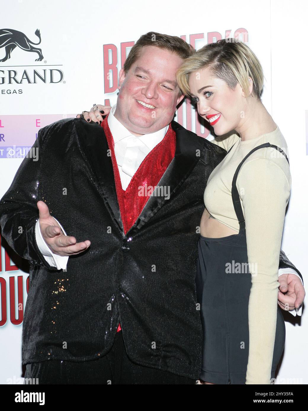 Jeff Beacher, Miley Cyrus arrives at Beacher's Mad House Las Vegas ...