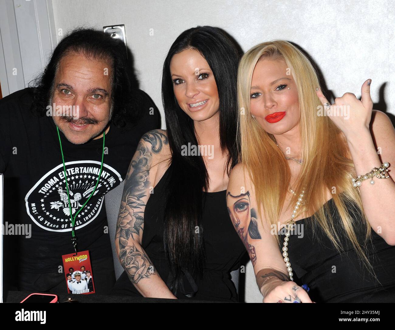 Ron Jeremy and Jenna Jameson attending the Hollywood Show, held at ...
