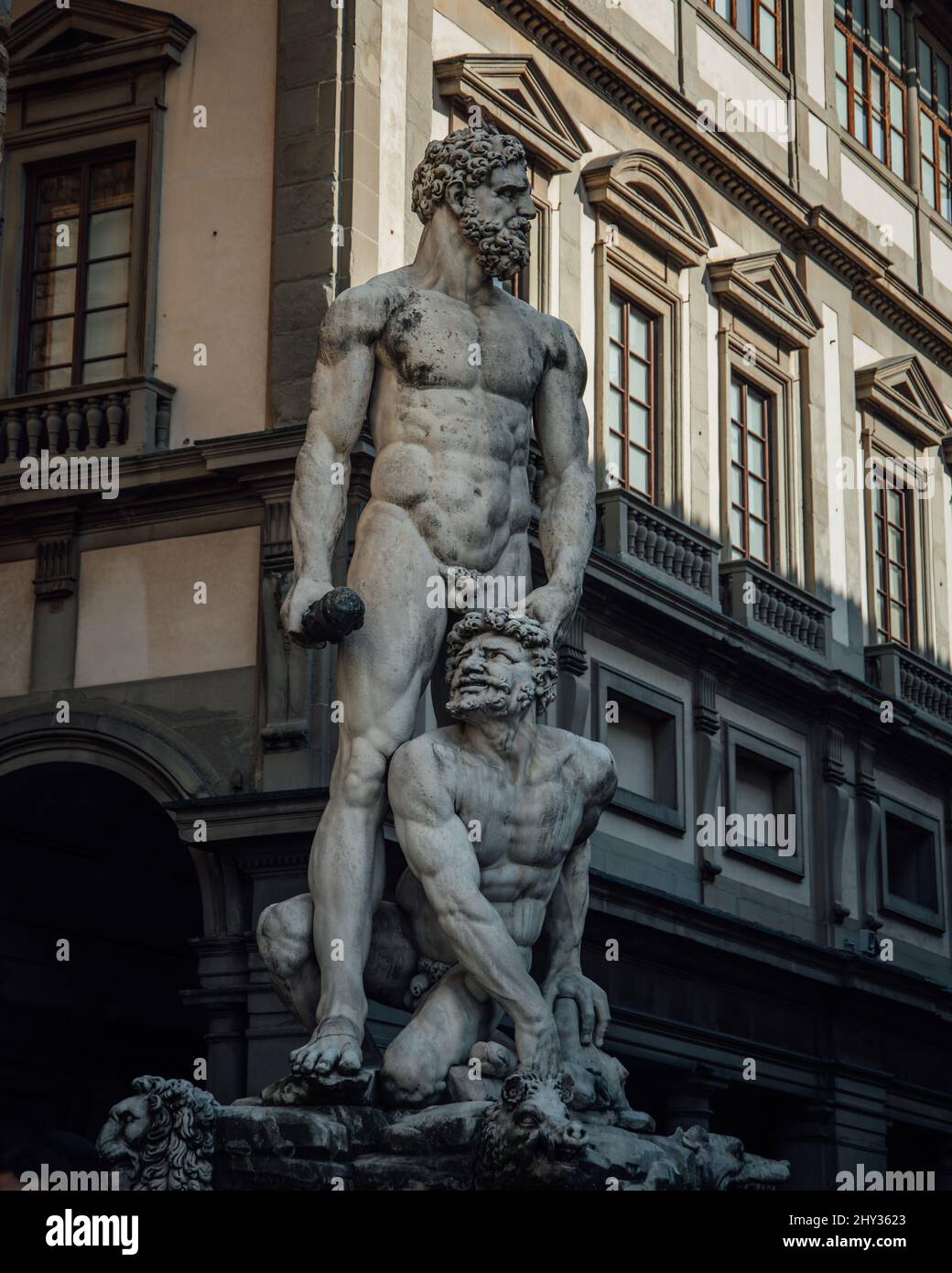 Vertical shot of the Hercules and Caucus statue Stock Photo - Alamy