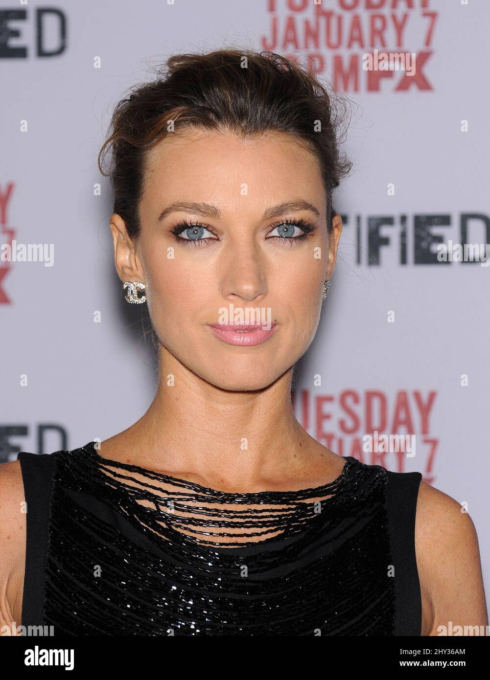 Natalie Zea attends the "Justified" Season 5 Premiere at the DGA, Los ...