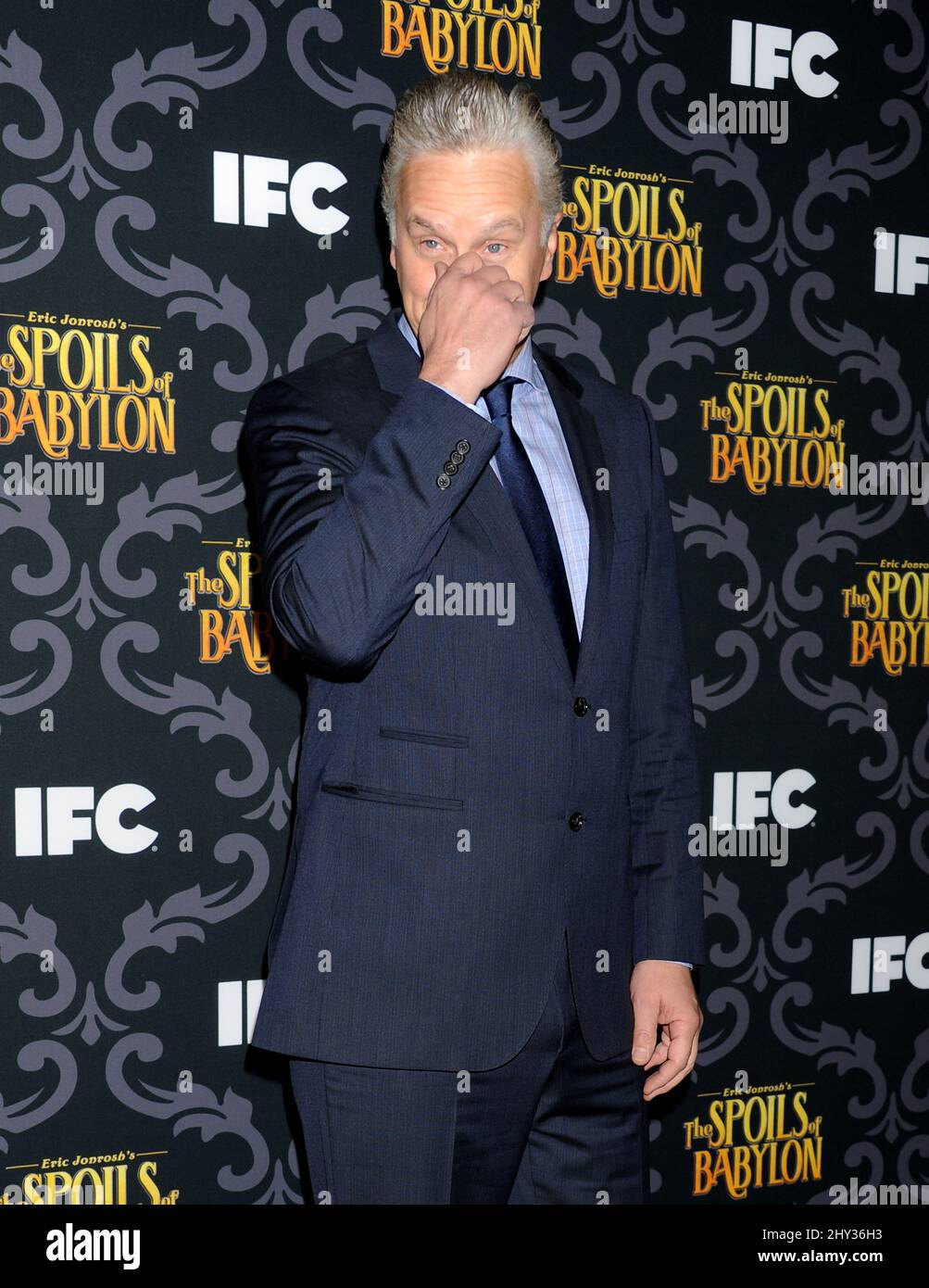 Tim Robbins attends the IFC "The Spoils of Babylon" premiere screening ...