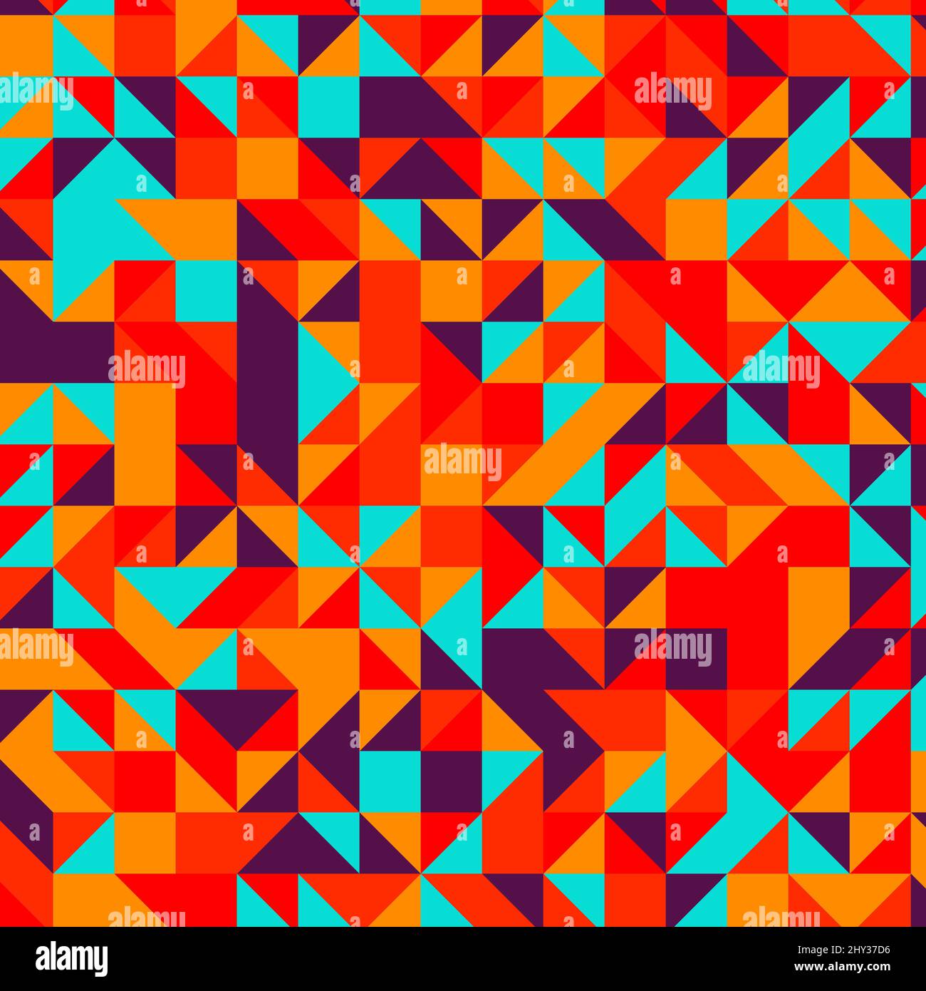 Illustration of Geometric mosaic pattern with colorful gradient ...