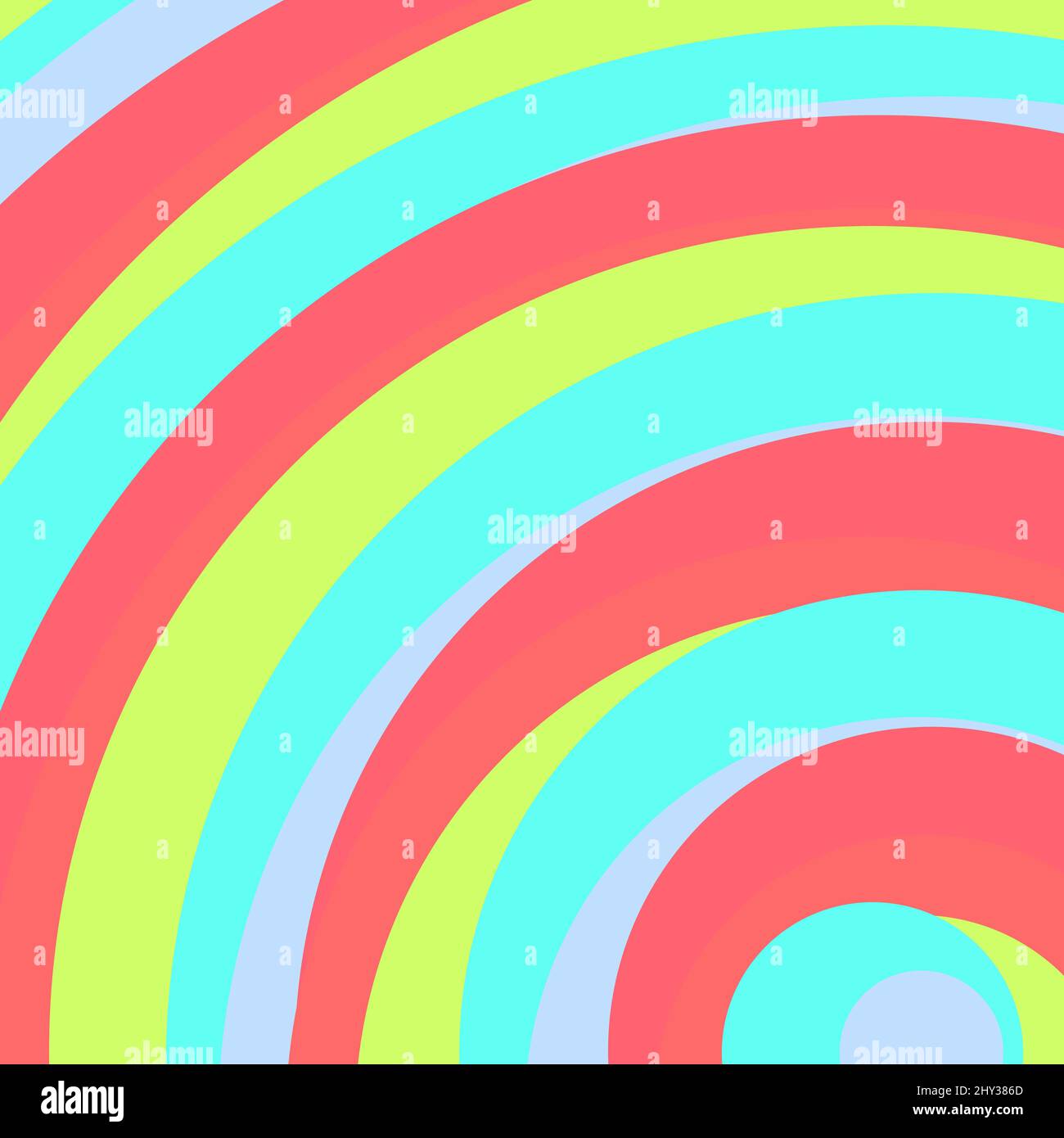 Abstract illustration of a colorful circle tunnel pattern Stock Photo ...