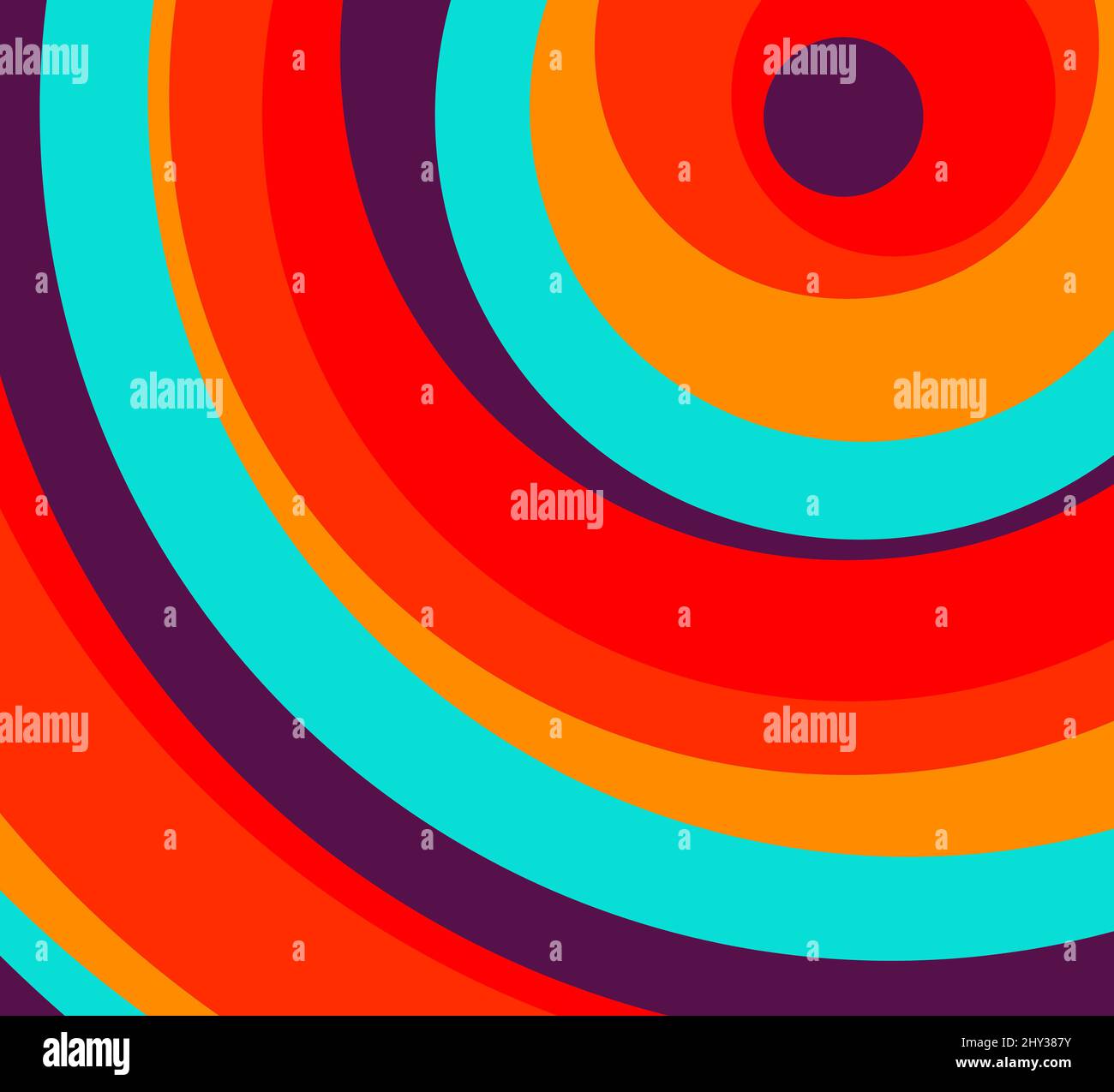 Abstract illustration of a colorful circle tunnel pattern Stock Photo ...