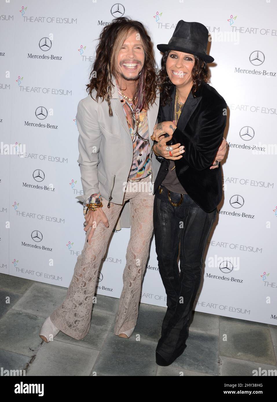 Steven Tyler, Linda Perry attending The Art of Elysium's 7th Annual ...