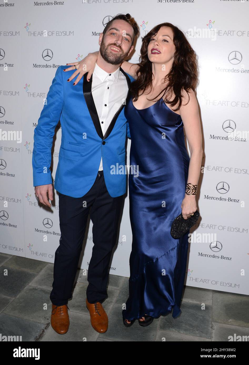 Rose McGowan, Davey Detail attending The Art of Elysium's 7th Annual ...