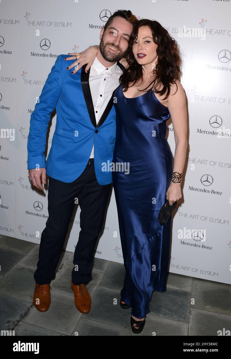 Rose McGowan, Davey Detail attending The Art of Elysium's 7th Annual ...