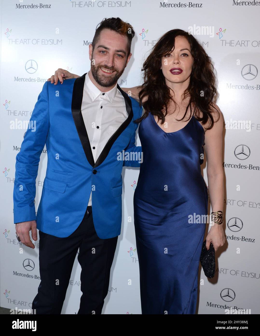 Rose McGowan, Davey Detail attending The Art of Elysium's 7th Annual ...