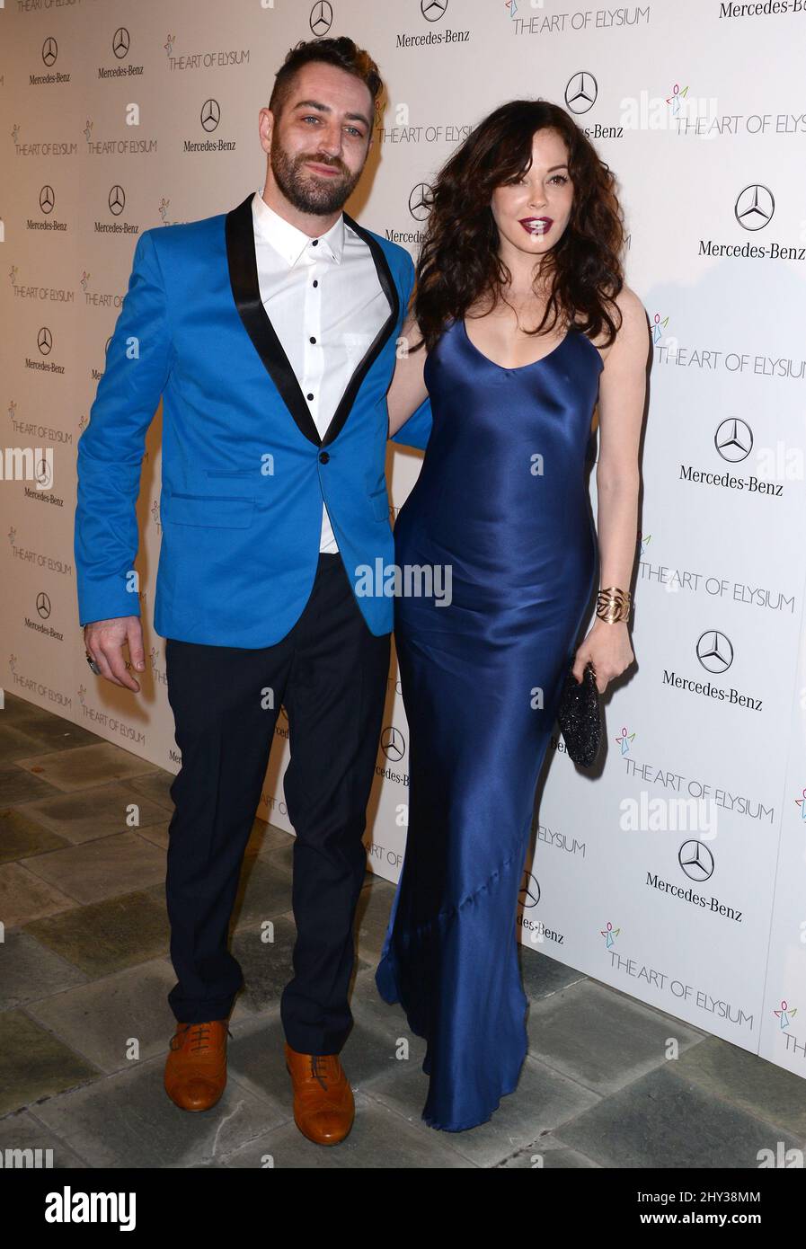 Rose McGowan, Davey Detail attending The Art of Elysium's 7th Annual ...