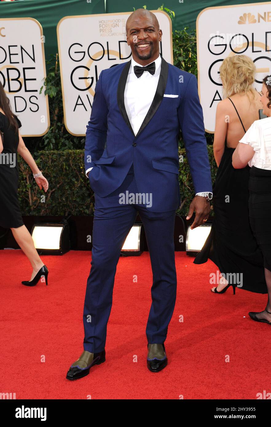Terry Crews arriving at the 71st annual Golden Globe Awards held at the ...