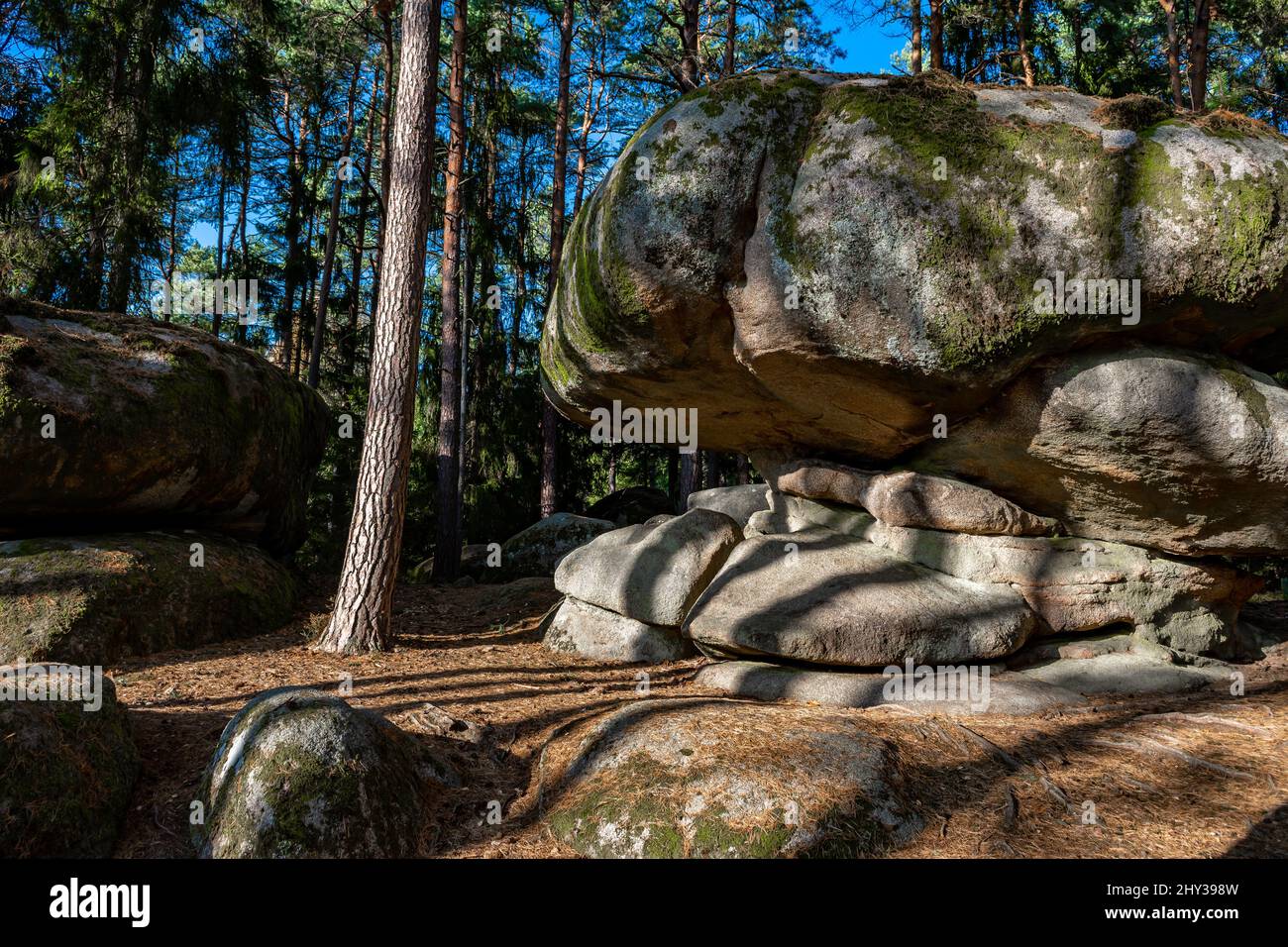 Mystic Landscape Of Nature Park Blockheide With Granite Rock Formations ...