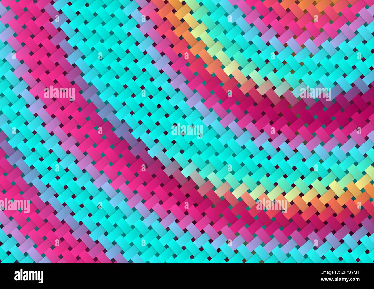 Illustration of a colorful abstract basket weave pattern Stock Photo ...