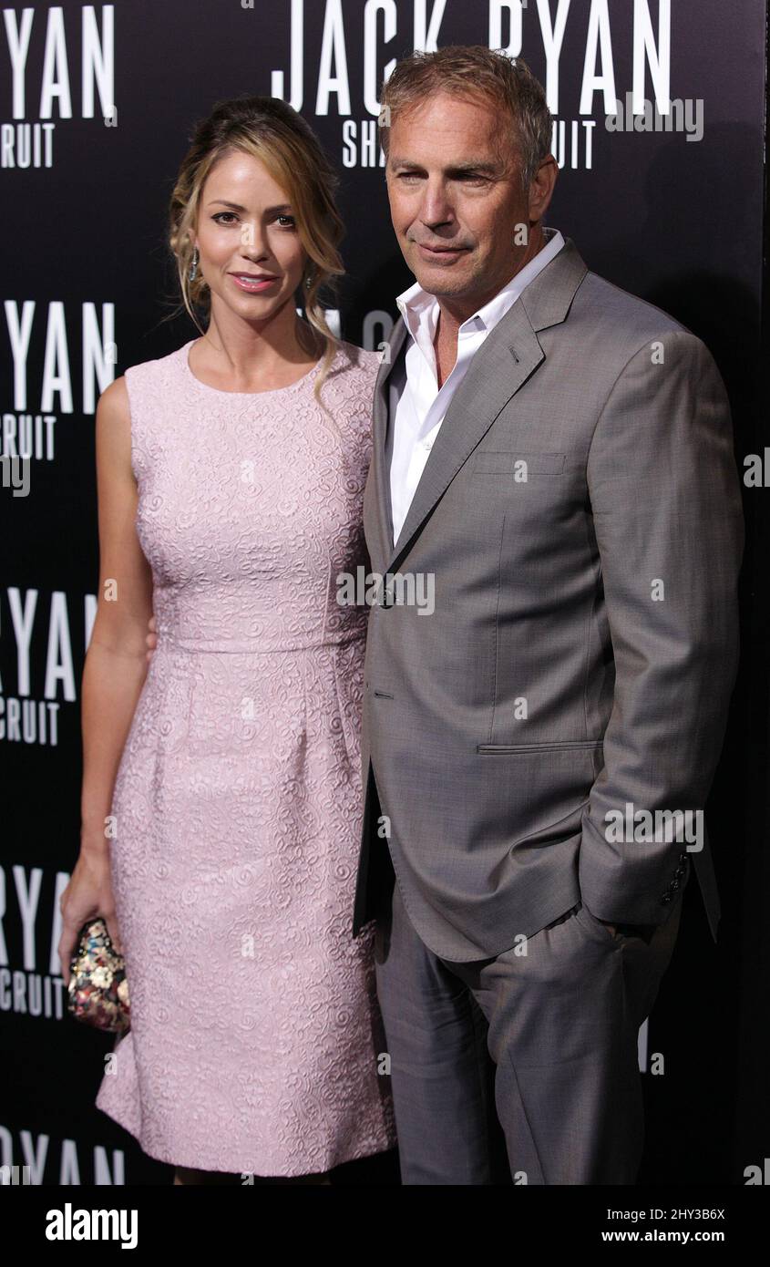 Kevin Costner & Christine Baumgartner attending "Jack Ryan: Shadow ...