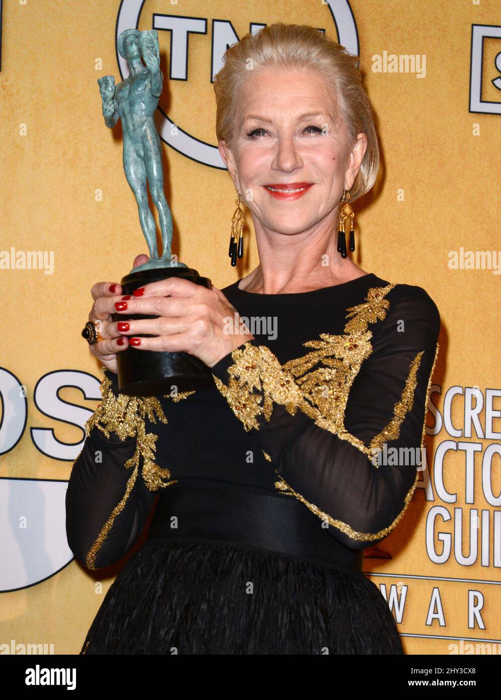 Helen Mirren attending the press room at the 20th Annual Screen Actors ...