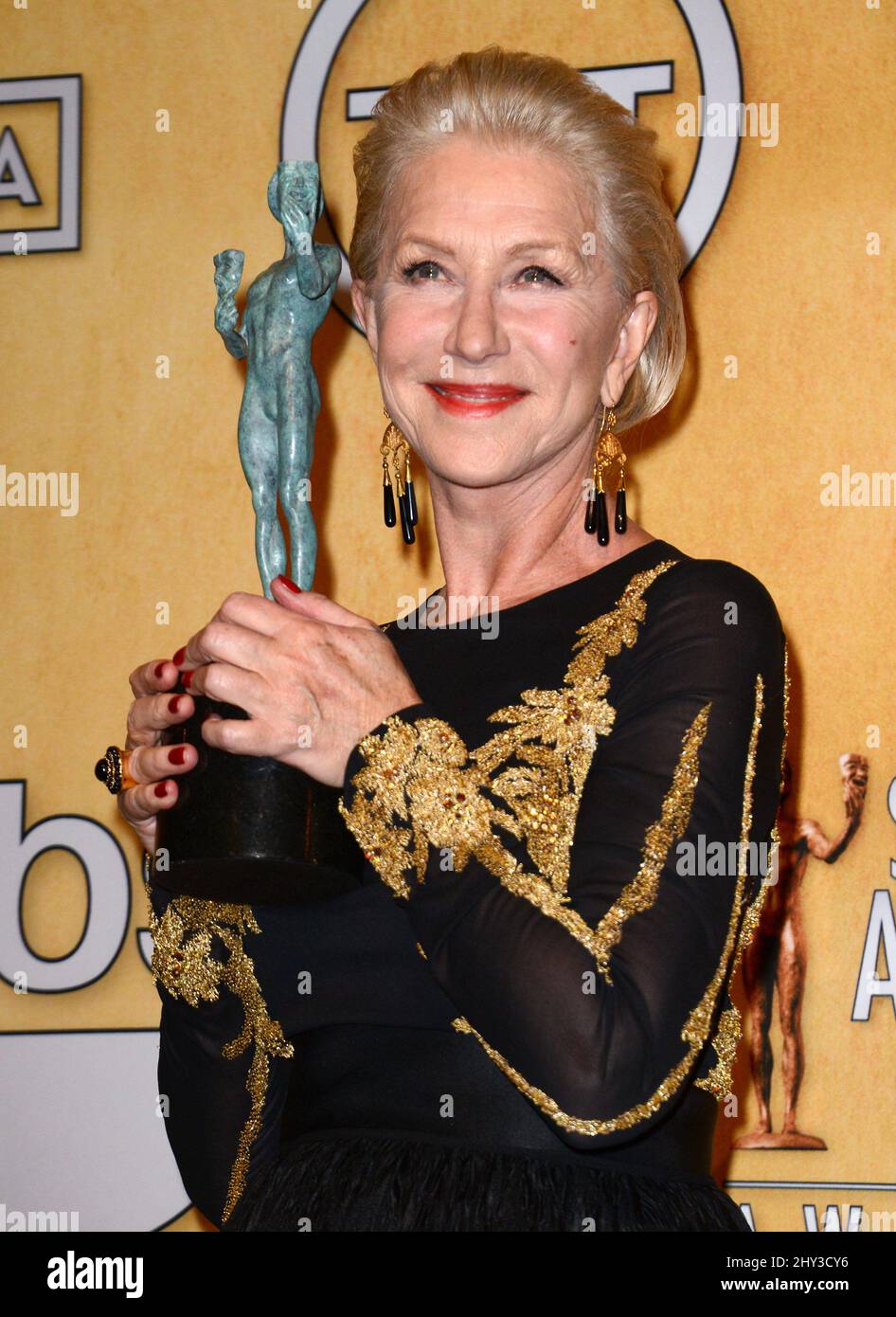 Helen Mirren attending the press room at the 20th Annual Screen Actors ...