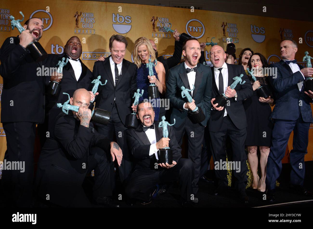 Breaking Bad 'cast' attending the press room at the 20th Annual Screen ...
