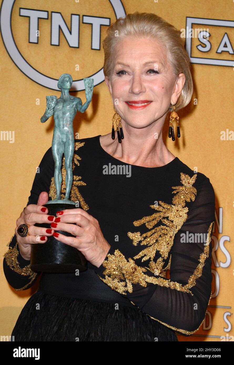 Helen Mirren attending the press room at the 20th Annual Screen Actors ...