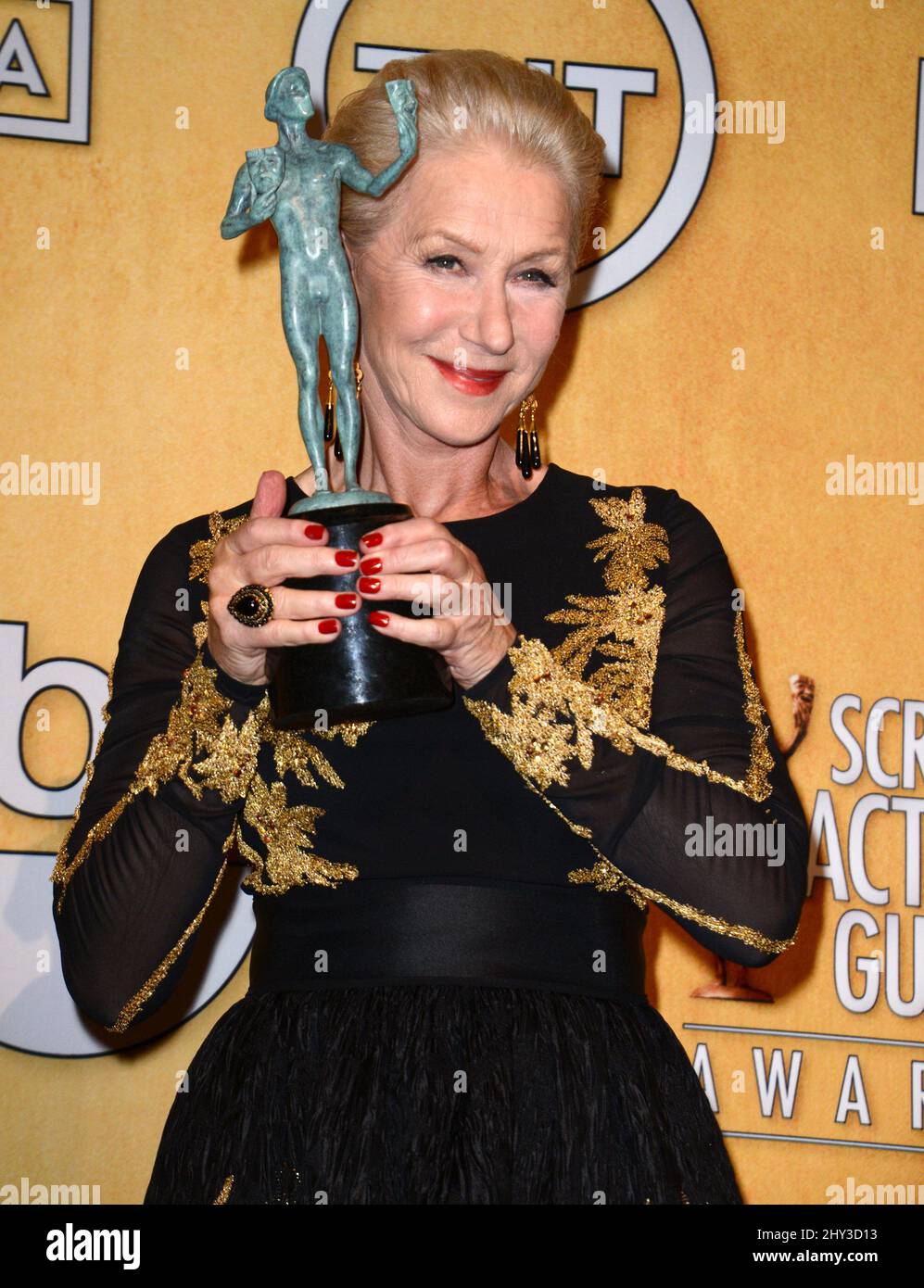 Helen Mirren attending the press room at the 20th Annual Screen Actors ...