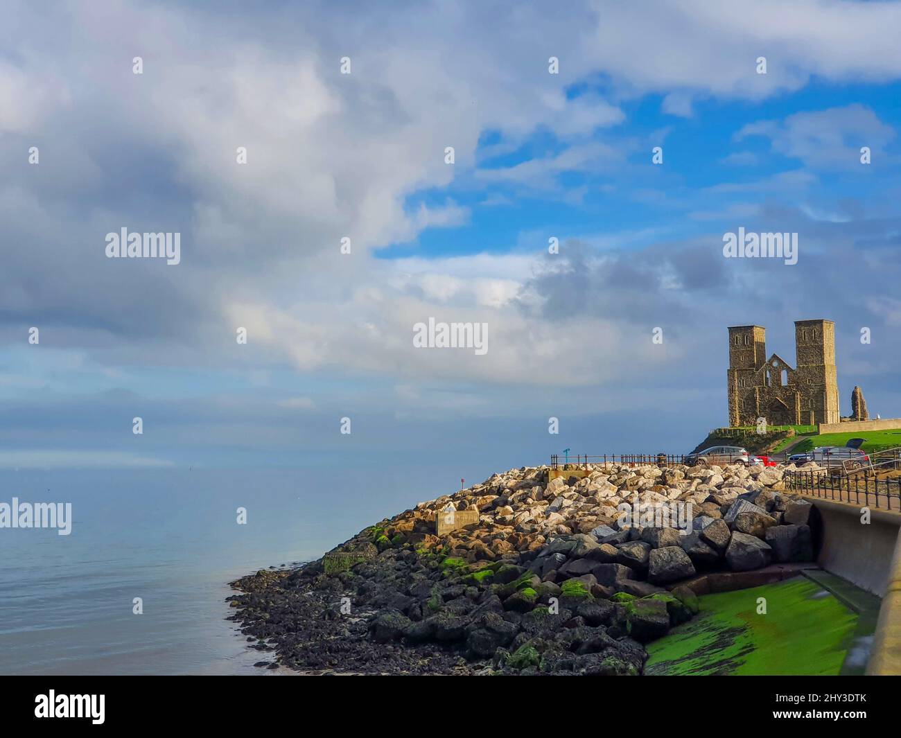 Reculver Towers and Roman Fort, kent Stock Photo - Alamy