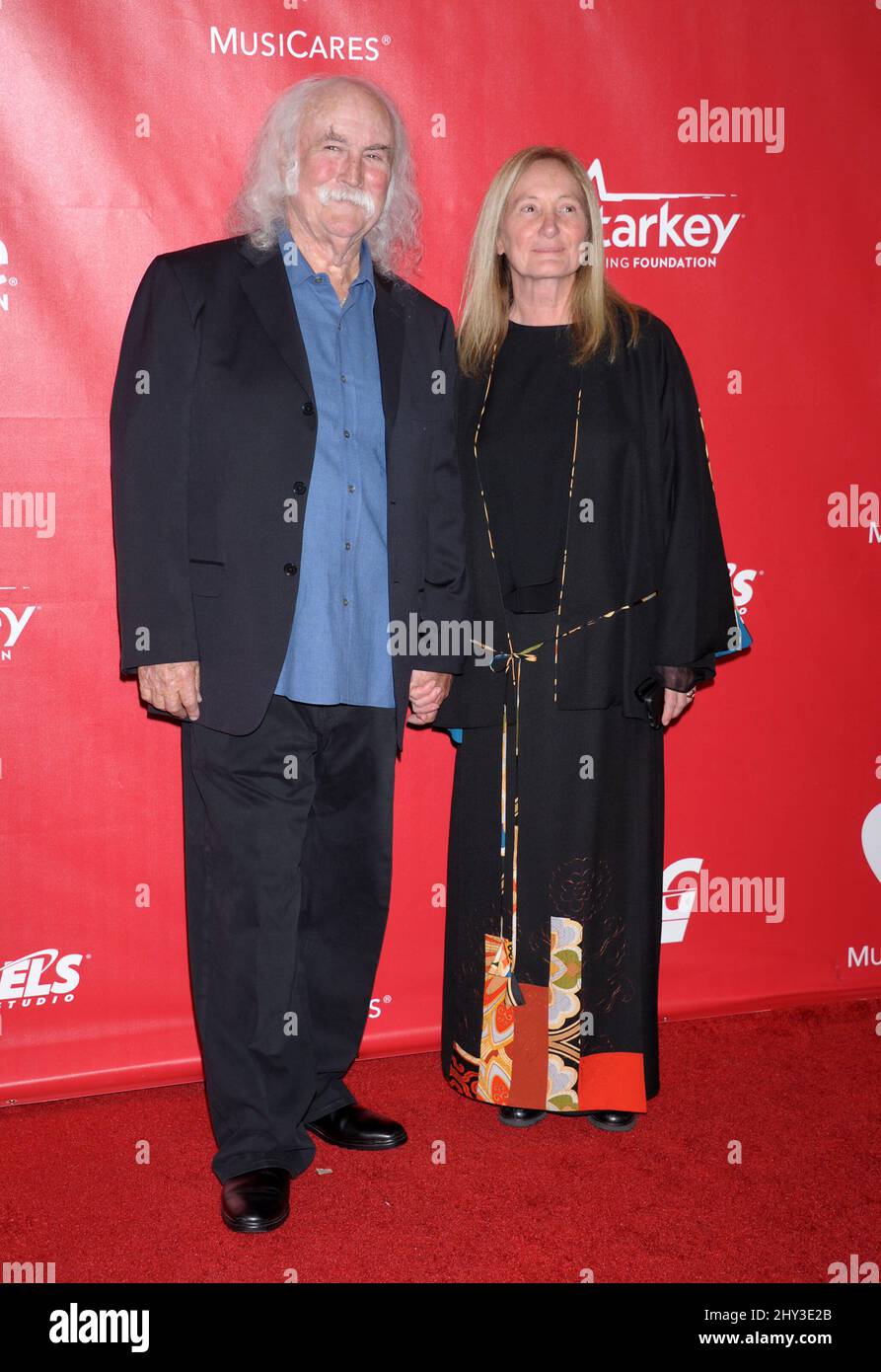 David Crosby and Jan Dance attending the 2014 MusiCares Person of the ...