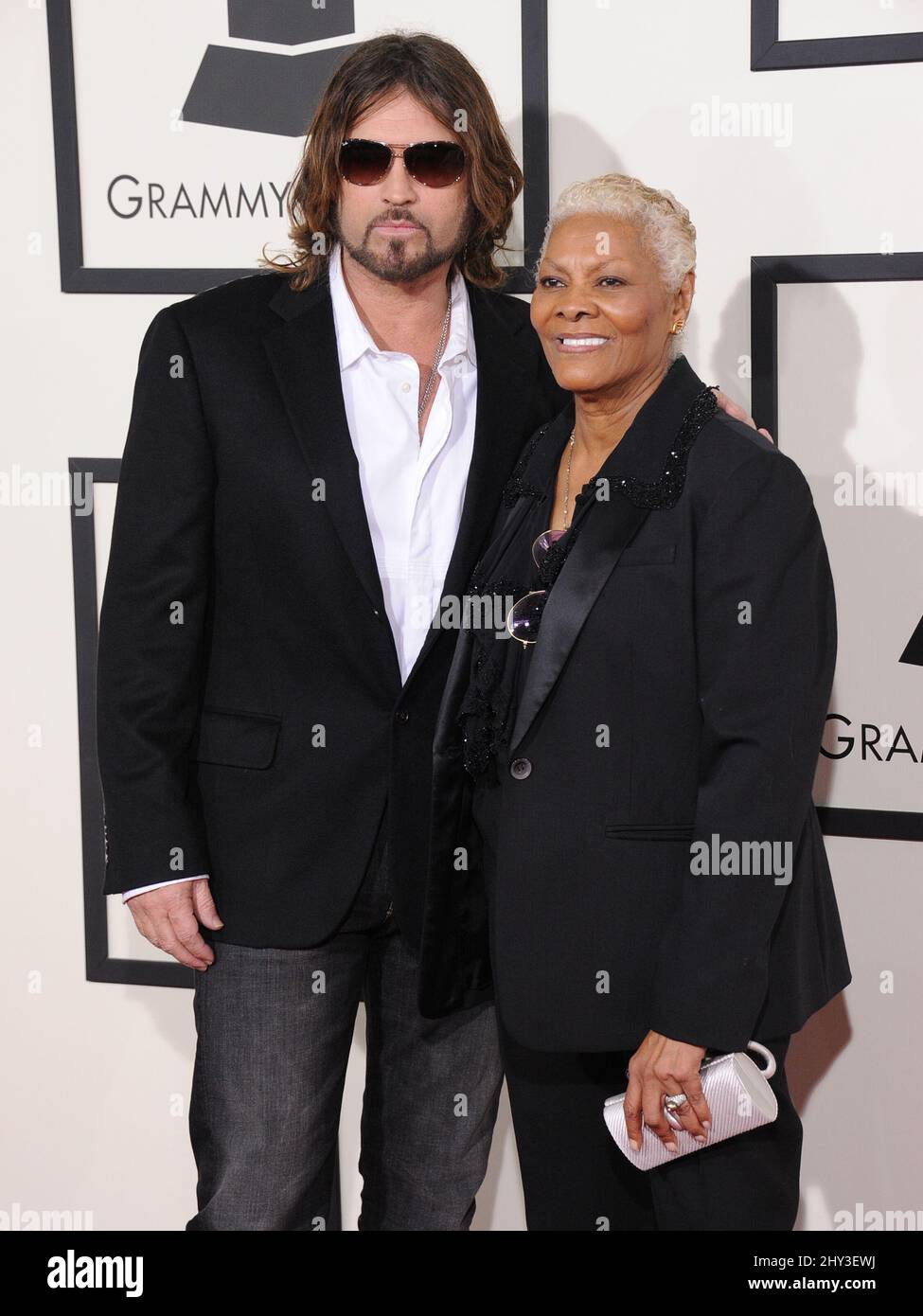 Billy Ray Cyrus & Dionne Warwick arrives at the 56th annual GRAMMY ...