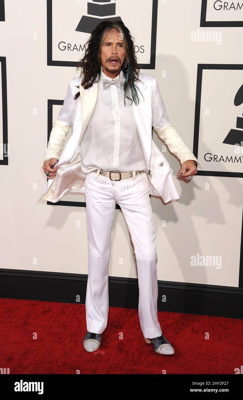 Steven Tyler arrives at the 56th annual GRAMMY Awards at Staples Center ...
