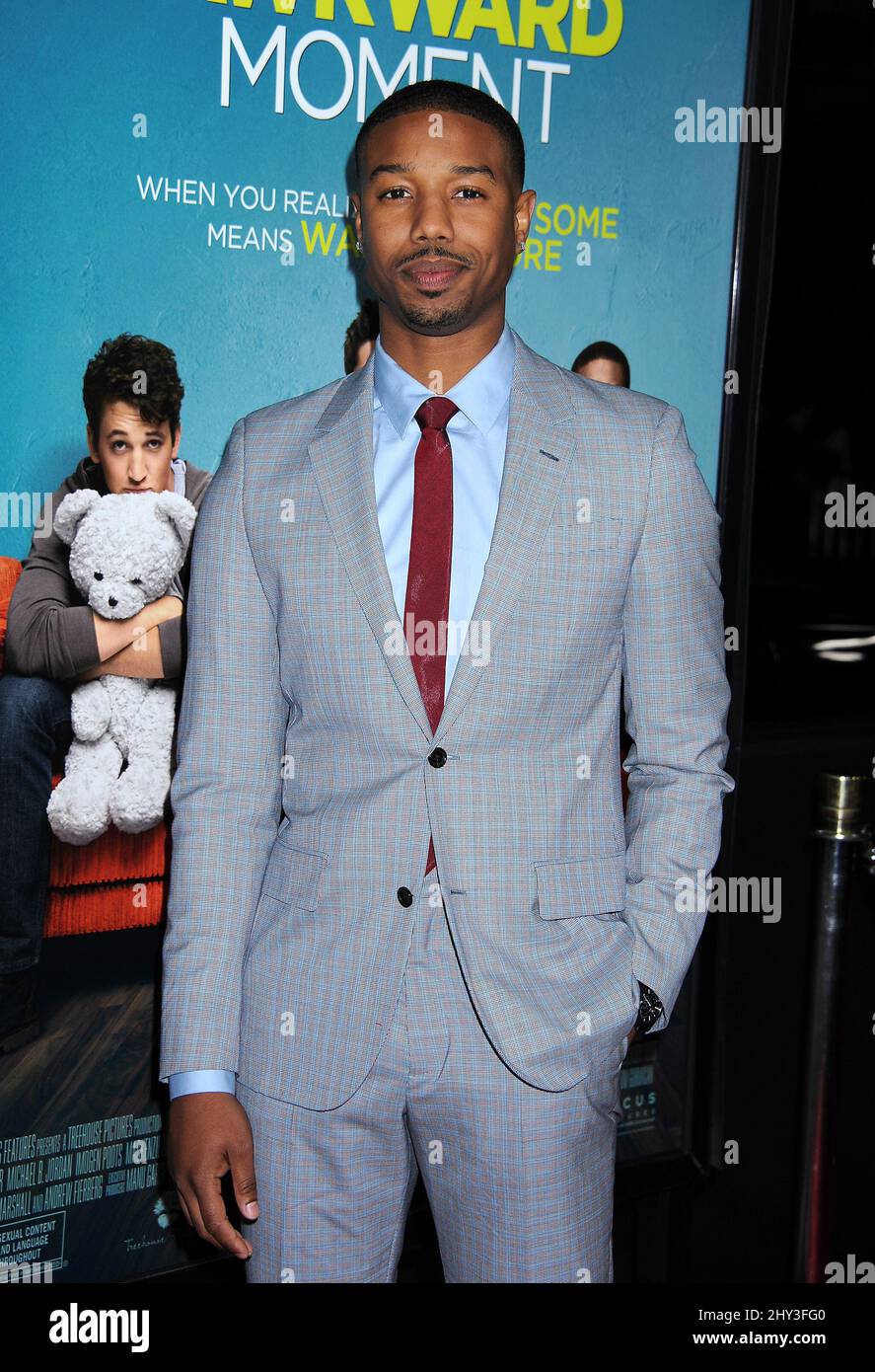 Michael B. Jordan at the premiere for 'That Awkward Moment' held at ...