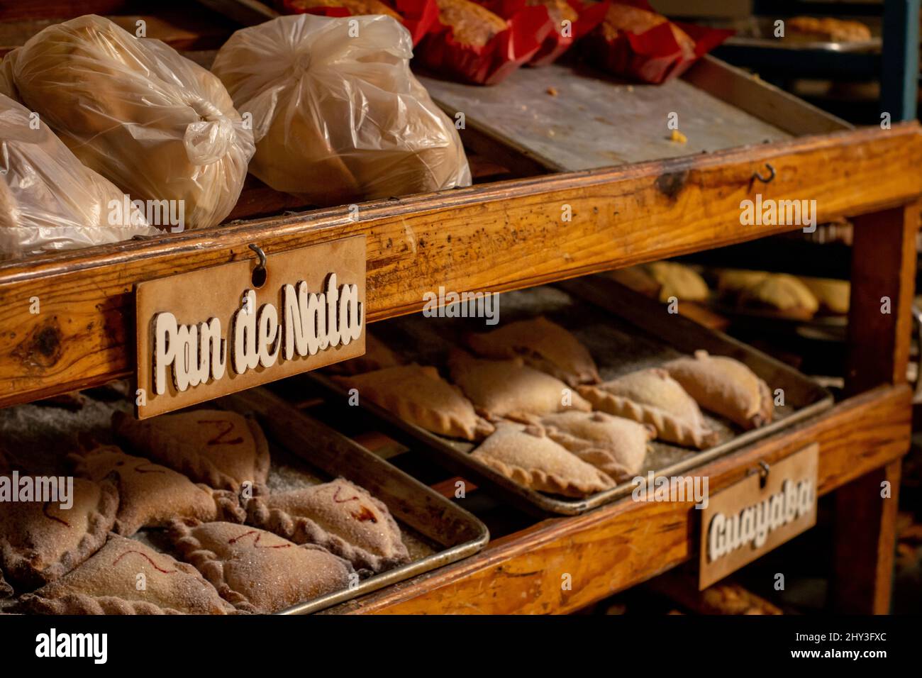 Closeup of pasties in a bakery in Tapalpa, Jalisco, Mexico Stock Photo ...