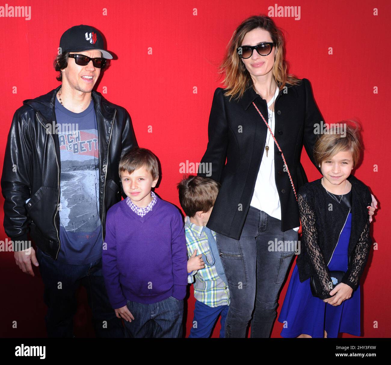 Mark Wahlberg and Rhea Durham attending "The Lego Movie" premiere held ...