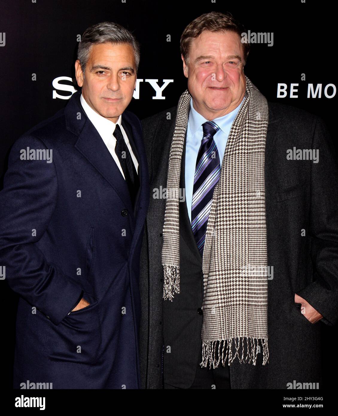 George Clooney and John Goodman attending the premiere of "The ...