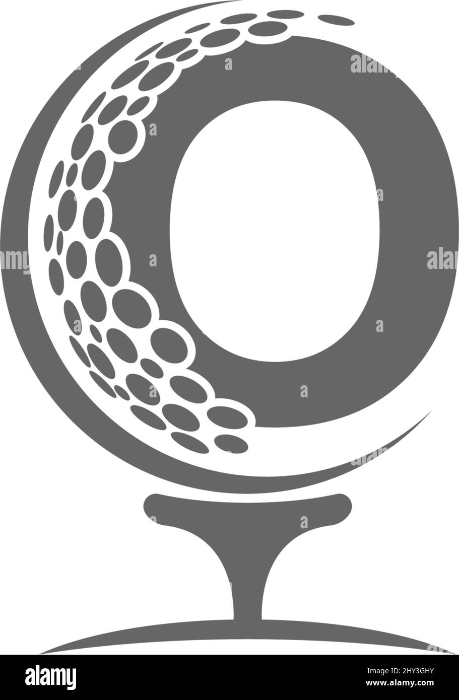 Letter O and golf ball icon logo design illustration Stock Vector Image ...