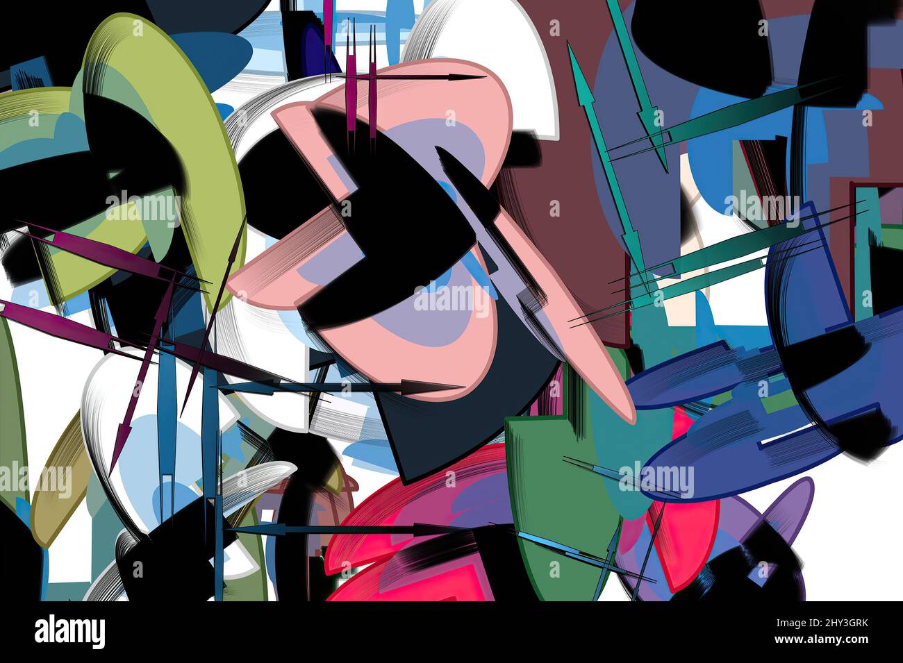 Abstract bright geometric repeats backdrop graffiti pattern Stock Photo ...