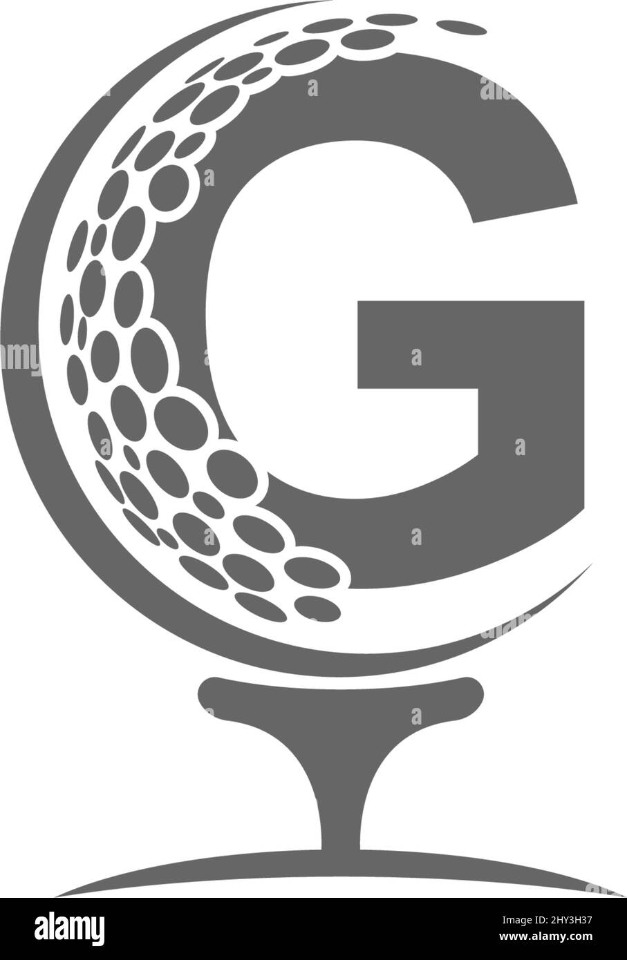 Letter G and golf ball icon logo design illustration Stock Vector Image ...