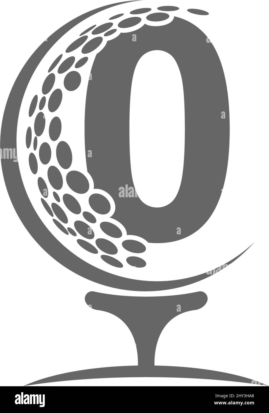 Number zero and golf ball icon logo design illustration Stock Vector ...