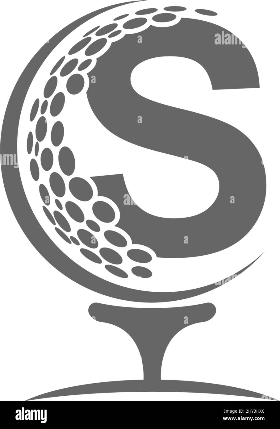 Letter S and golf ball icon logo design illustration Stock Vector Image ...