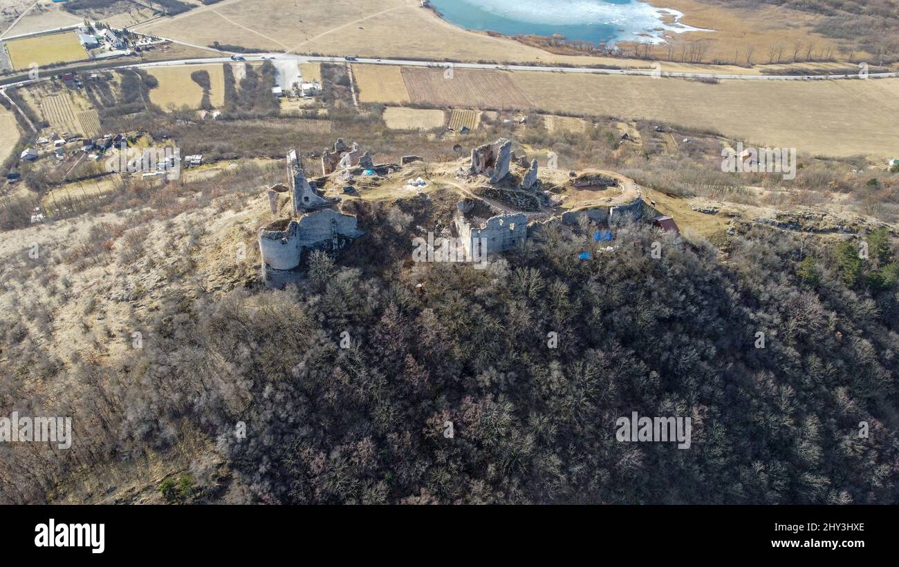 An aerial view of the ancient Turna castle, Slovakia Stock Photo - Alamy