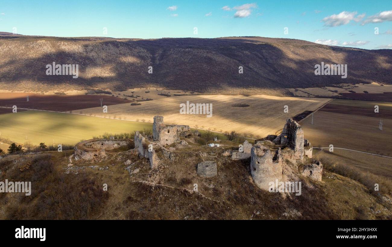 Aerial view of the ancient Turna castle, Slovakia Stock Photo - Alamy