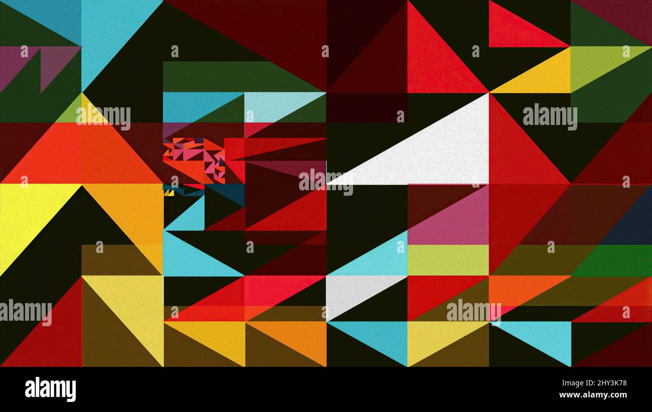 Artwork of abstract composition made with geometrical shapes Stock ...