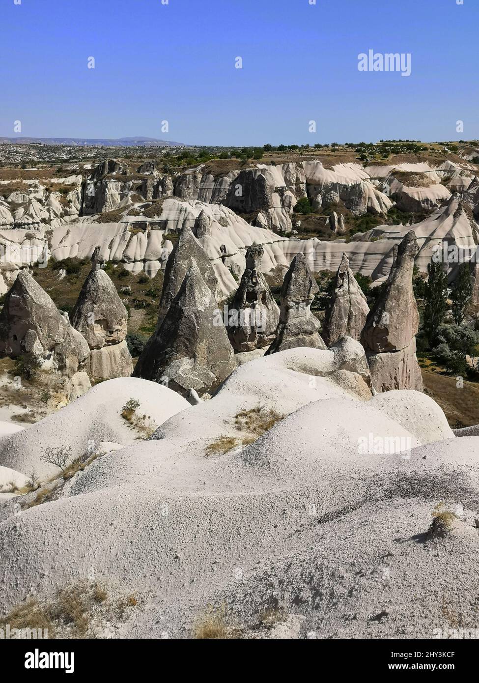 Photo of sharp rock peaks in Cappadocia Stock Photo - Alamy