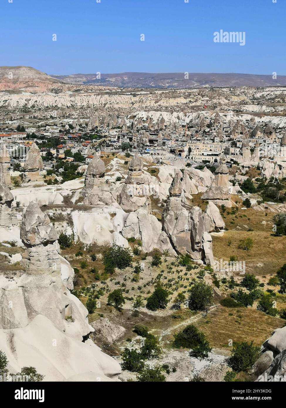 Photo of sharp rock peaks in Cappadocia Stock Photo - Alamy