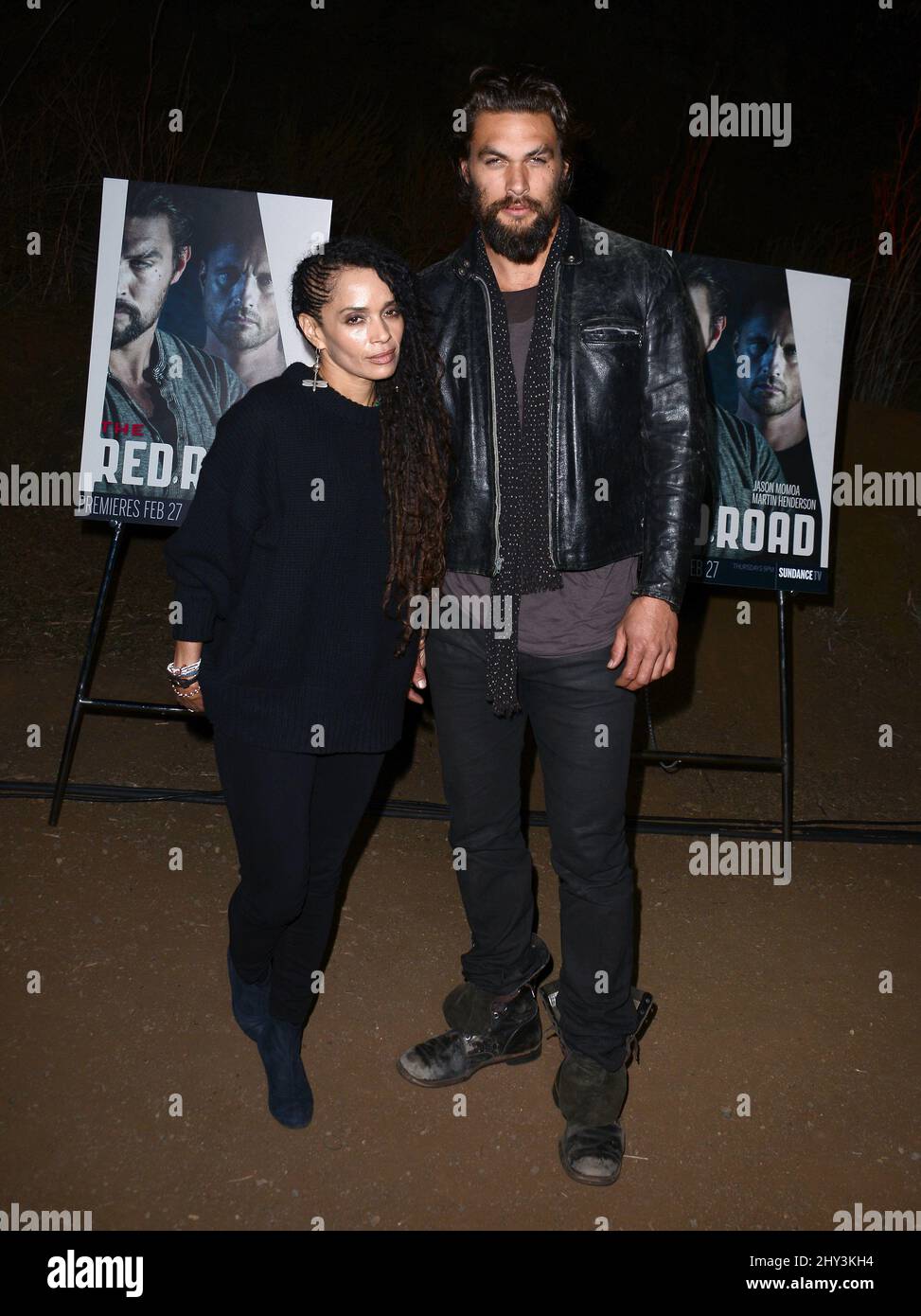 Lisa Bonet and Jason Momoa attending The Red Road special premiere ...