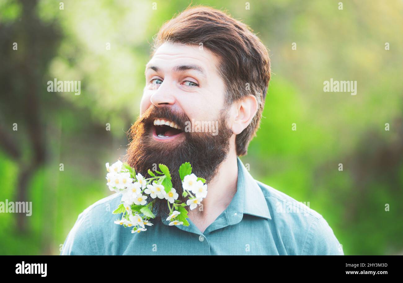 Funny blossom beard spring hi-res stock photography and images - Alamy