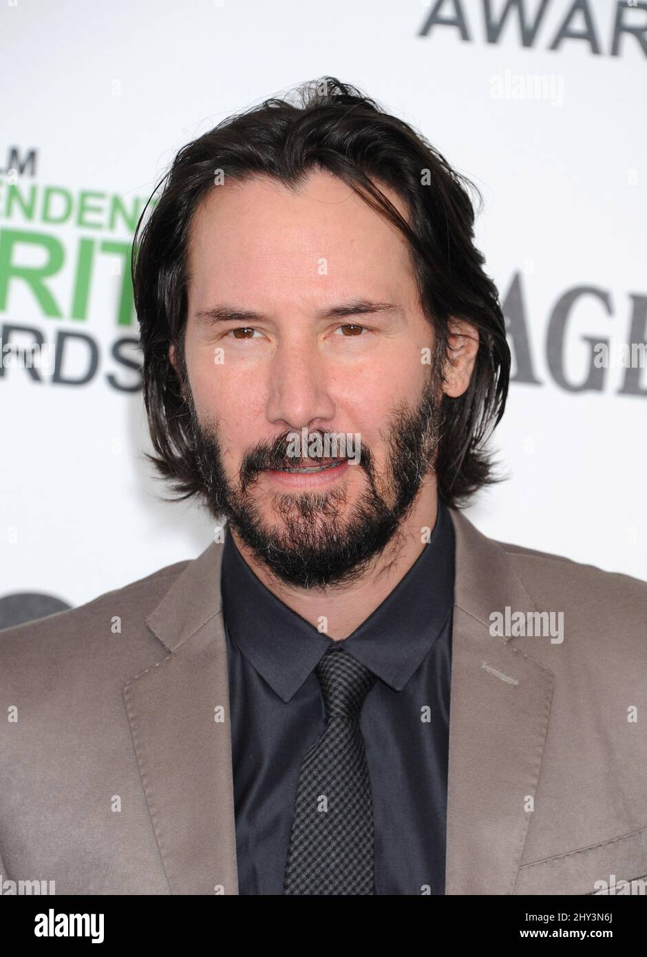 Keanu Reeves attending the Film Independent Spirit Awards 2014 Stock ...
