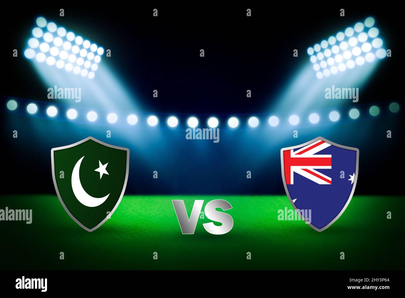 Flags of Pakistan against Australia on a football field Stock Photo - Alamy