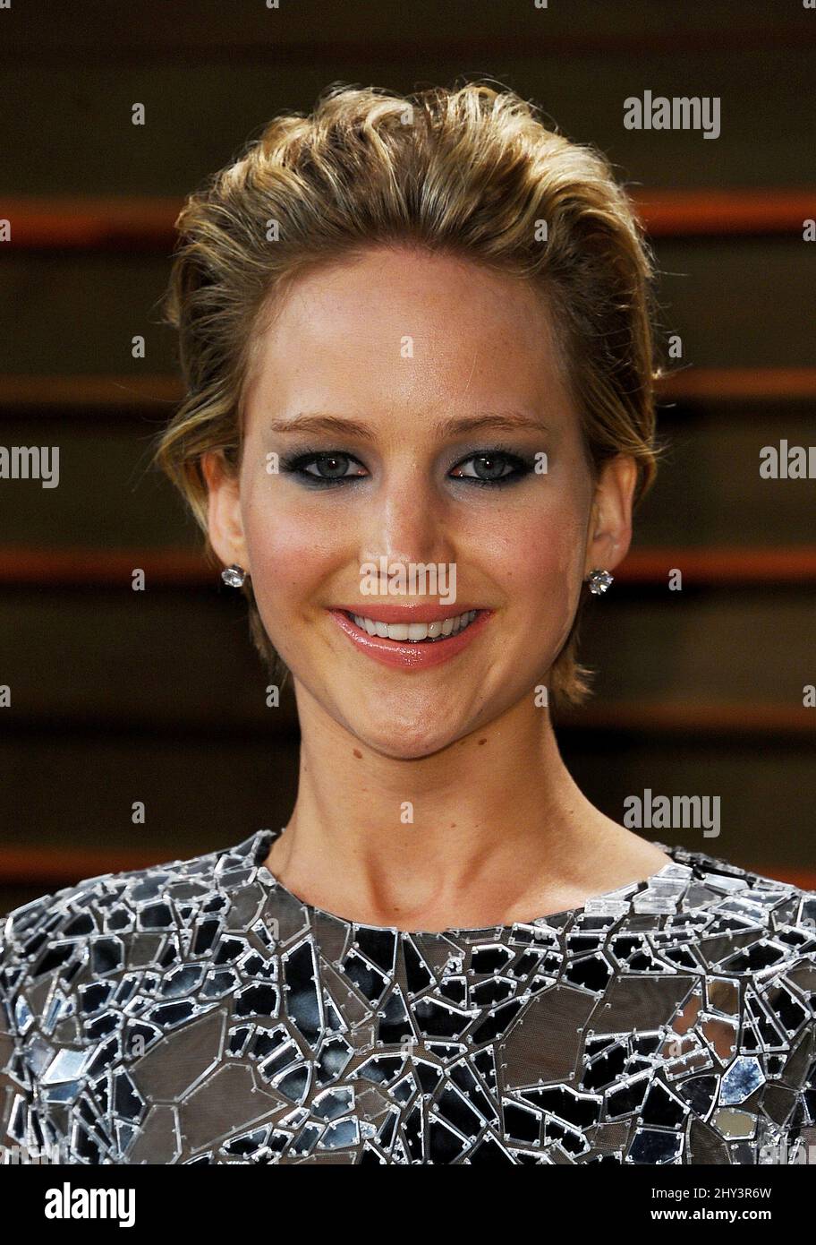 Jennifer Lawrence attending the Vanity Fair Oscar Party hosted by ...