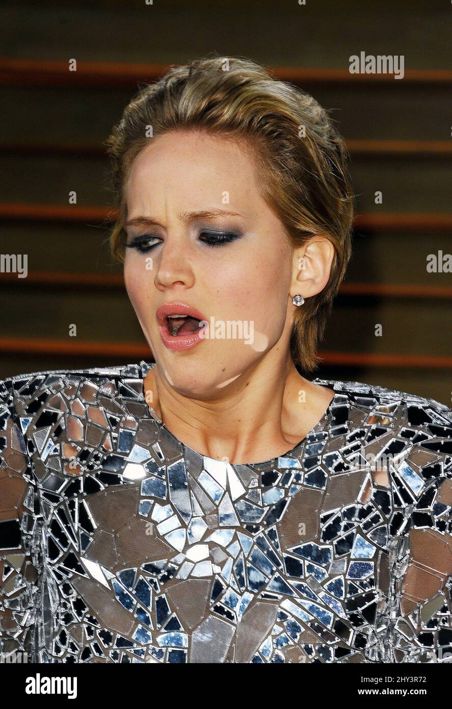 Jennifer Lawrence attending the Vanity Fair Oscar Party hosted by ...