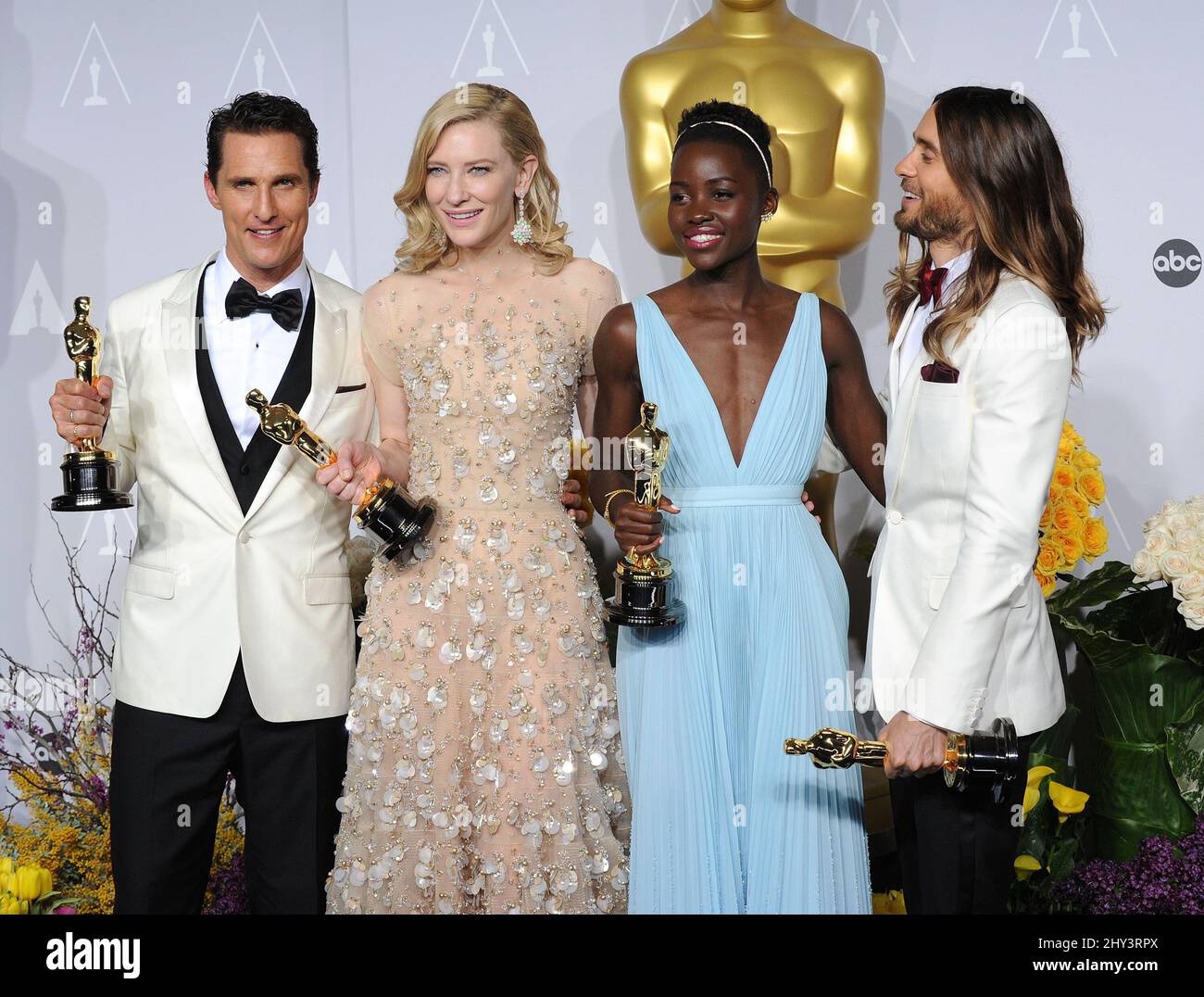 Lupita Nyongo And Jared Leto Oscars