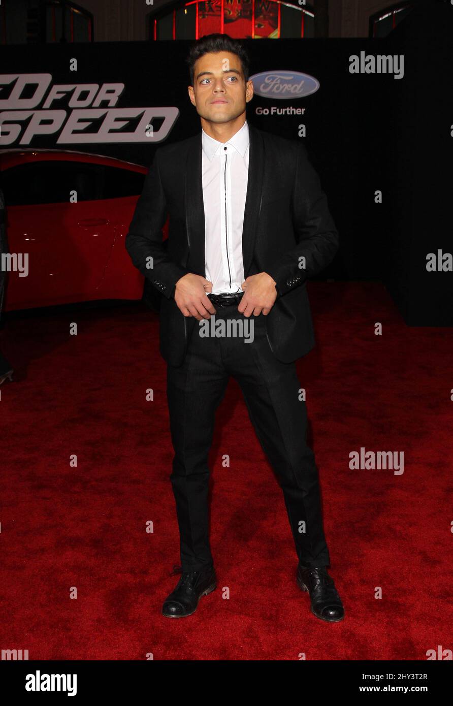 Rami Malek attending the "Need For Speed" U.S. premiere held at the TLC ...