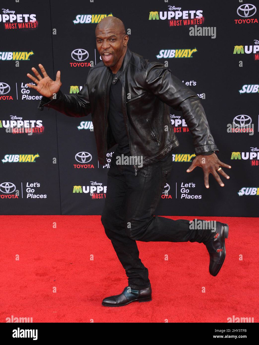 Terry Crews attending the Muppets Most Wanted Los Angeles Premiere at ...