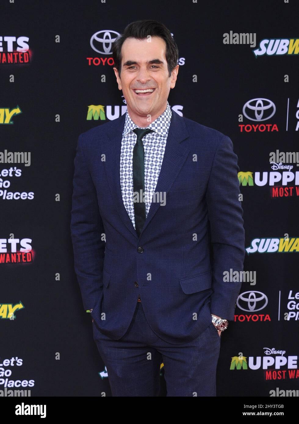 Ty Burrell attending the Muppets Most Wanted Los Angeles Premiere at ...
